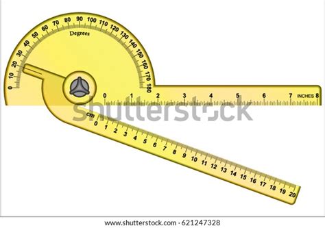 Swing Arm Protractor Stock Vector Royalty Free 621247328 Shutterstock
