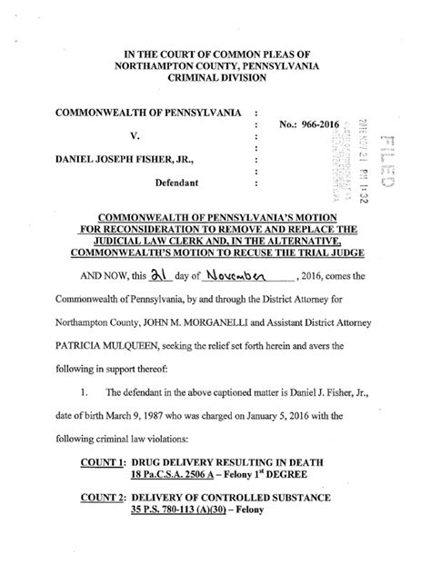 Morganelli Motion To Recuse Clerk And Or Judge Pdf