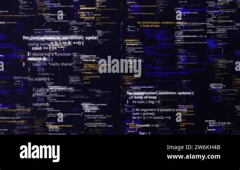 Futuristic Hi Tech Graphic Interface With Digital Code And Data Being