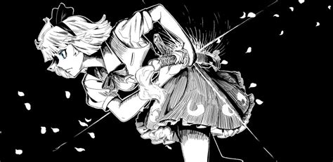 Safebooru 1girl Bent Over Black Background Black Hairband Blue Eyes