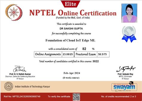 Dr Sakshi Gupta On Linkedin Nptel Cloudcomputing Machinelearning Edgecomputing Iot Fdp