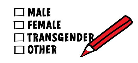 Checkboxes Fill In Gender List Male Female Vector Image