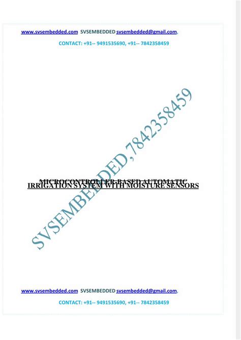 Pdf 106microcontroller Based Automatic Irrigation System With