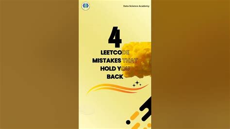 4 Common Leetcode Mistakes That Keep You From Success 🚫 Avoid These Interview Pitfalls Youtube