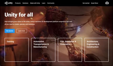 Unity 也可開發網頁遊戲，訪客的瀏覽器支援 Webgl 技術即可遊玩 Unity 開發的遊戲。
