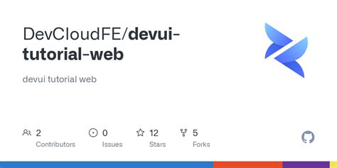 Github Devcloudfedevui Tutorial Web Devui Tutorial Web