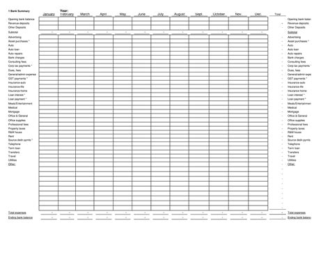 Free Printable Bookkeeping Templates Excel Pdf Word