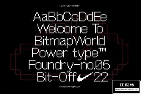 【字体】6款bitmap 派生位图点阵像素化设计英文字体 offbit font collections 红森林