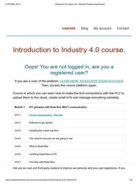 Introduction To Industry 40 Siemens Programming Courses Pdf