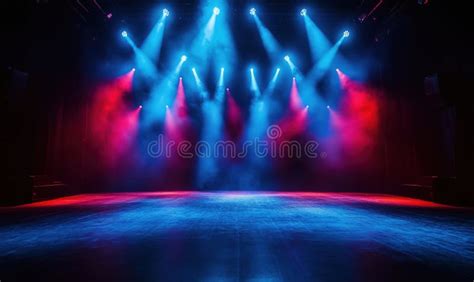 Professional Theater Stage Dramatic Red Blue Lighting Theatrical