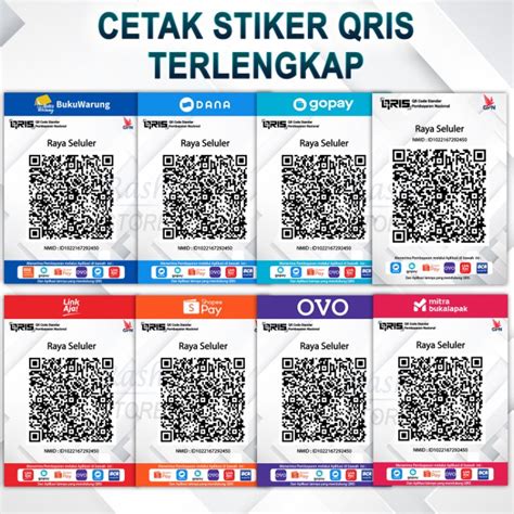Jual Cetak Print Stiker Qris Terlengkap Shopee Indonesia