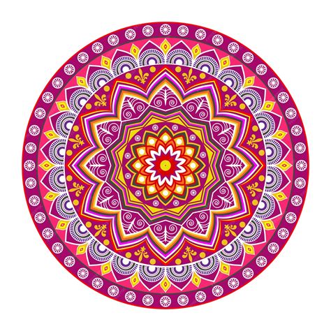 Ilustración Colorida De Mandala En Estilo Garabato Diseño De Mandala