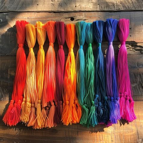 Free Colorful Tassel Array Image Colorful Tassels Assortment