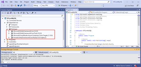 Entity Framework Core In NET Core MySQL Code First Migration