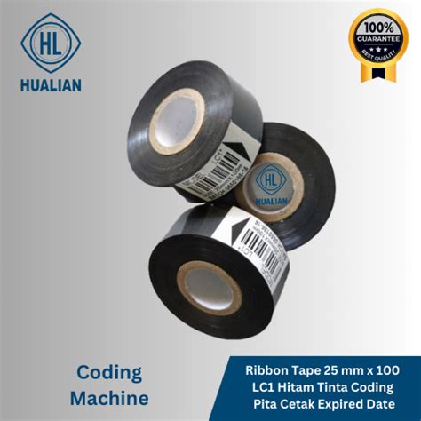 Jual Ribbon Tape 25 Mm X 100 Lc1 Hitam Tinta Coding Pita Cetak Expired