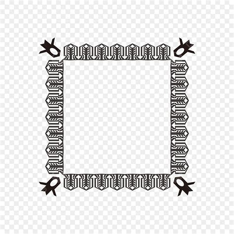 Black Border Design Vector Hd Png Images Black Pattern Border Black