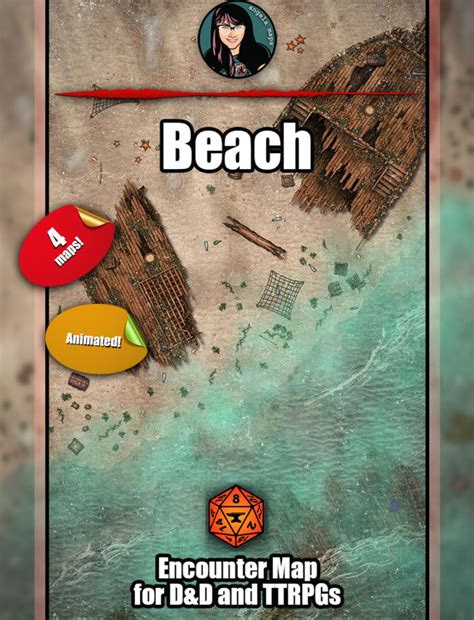 Beach Shipwreck Angela Maps Free Battle Maps For Ttrpgs