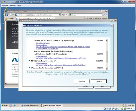 installing wordpress 2 9 2 on windows server 2003 using microsoft s web