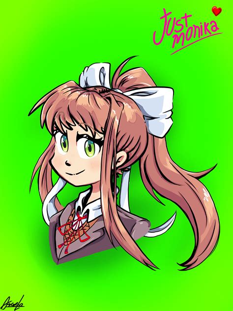 My First Attempt At Drawing Monika Was It Good Rddlc