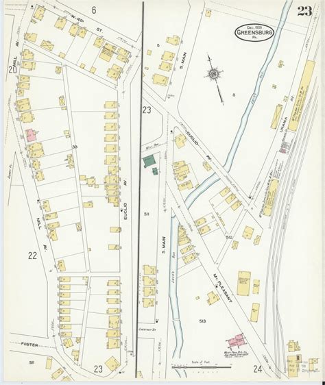 Sanborn Fire Insurance Map From Greensburg Westmoreland County Pennsylvania 1909 Sheet