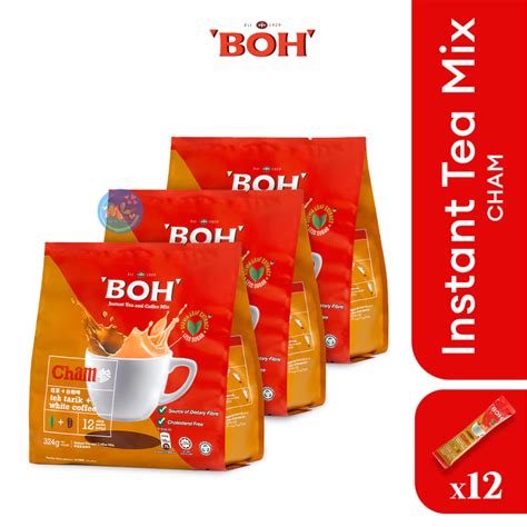 Boh Cham Teh Tarik White Coffee 12sachet Shopee Malaysia