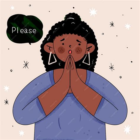 Premium Vector Hand Drawn Please Illustration