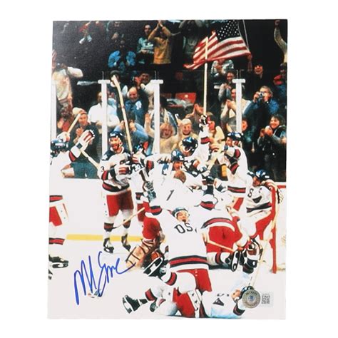 Mike Eruzione Signed Team Usa 8x10 Photo Beckett Pristine Auction