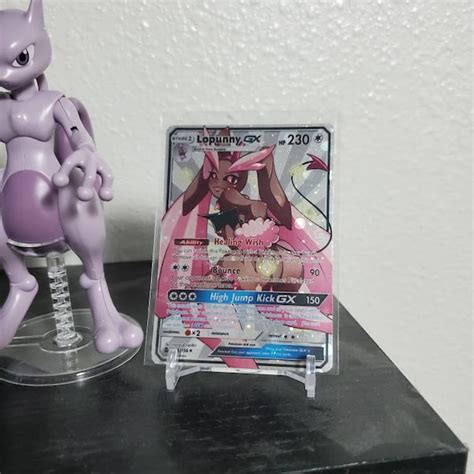 Custom Pokémon Full Art Card Lopunny Gx Etsy