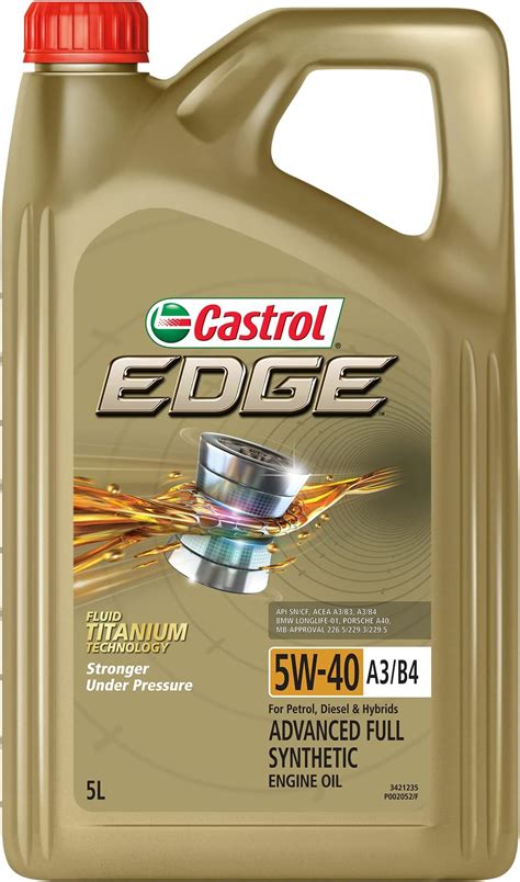 Castrol Edge 5W-40 A3/B4 Engine Oil 5 Litre: Automotive: Amazon.com.au
