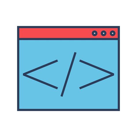 Html Coding Vector Icon 16712738 Vector Art At Vecteezy