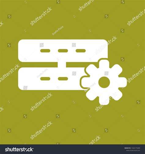 Vector Server Setting Icon Stock Vector Royalty Free 1326175409