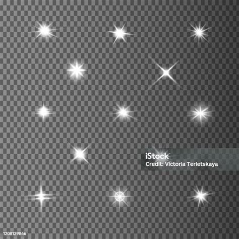 Efek Cahaya Putih Terisolasi Cahaya Ilustrasi Stok Unduh Gambar