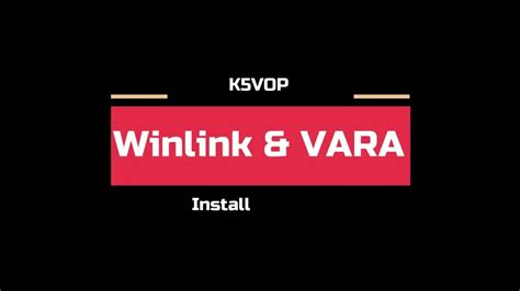 Winlink And Vara Hf Install And Setup