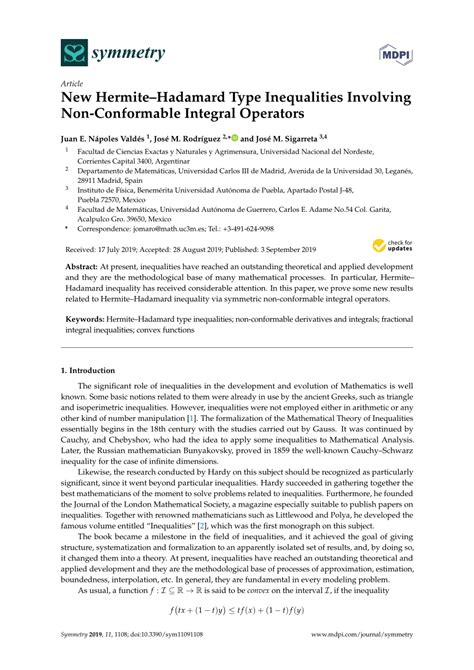 Pdf New Hermitehadamard Type Inequalities Involving Non Conformable Integral Operators