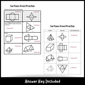 Surface Area Notes And Practice Activities By Math With Katie TPT