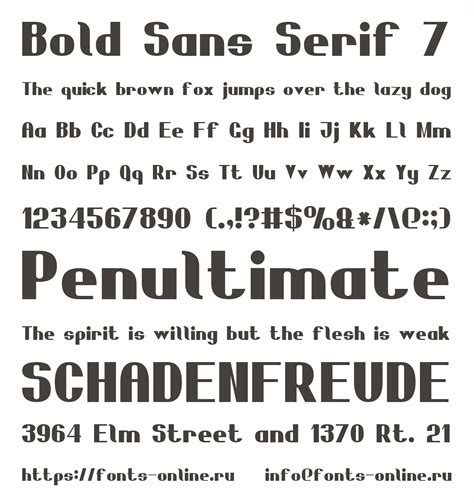Bold Sans Serif 7 Font