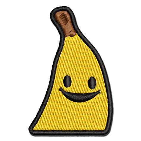 Happy Peeking Pocket Banana Applique Multi Color Embroidered Hook