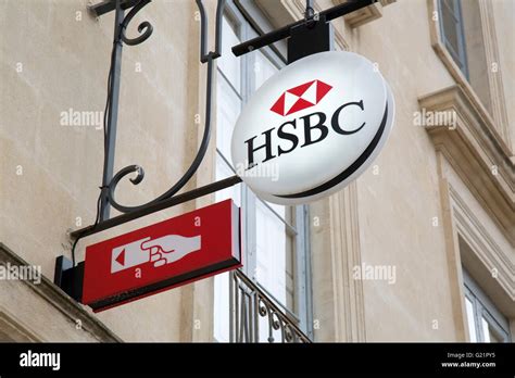 HSBC Bank Branch Sign Logo Stock Photo Alamy