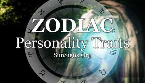 Personality Traits Of Zodiac Signs Sunsignsorg