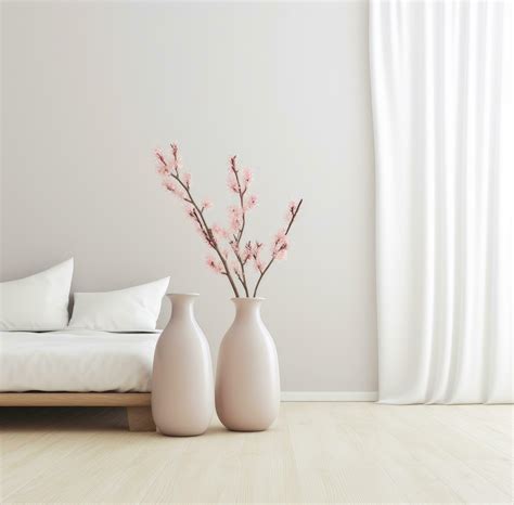 AI Generated Floor Vases With White Backdrop 35345953 Stock Photo At
