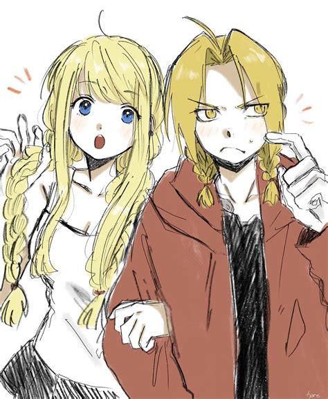 Edward Elric And Winry Rockbell Fullmetal Alchemist Drawn By