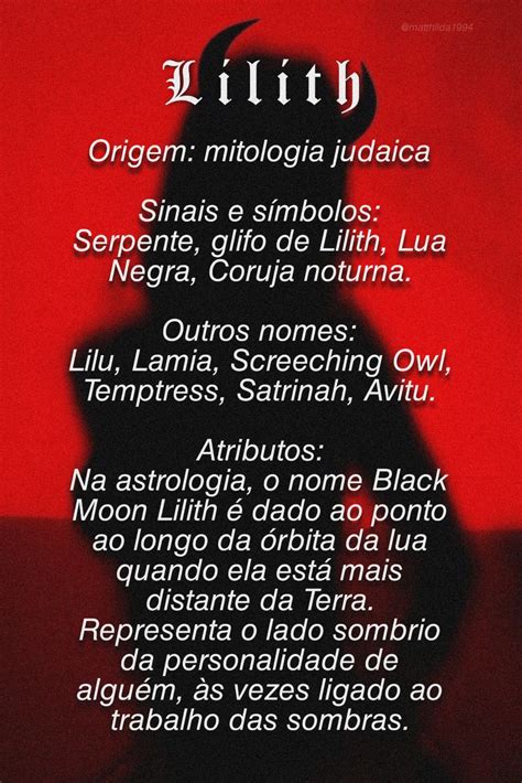 Sobre Lilith ⚸ Black Moon Lilith Lilith Deusa Símbolo Lilith