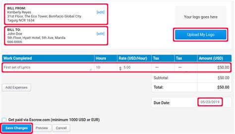 Editing Invoices Project Freelancer Support