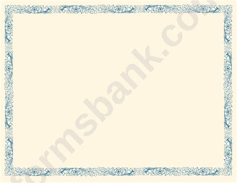 Blank Certificate Template Printable Pdf Download