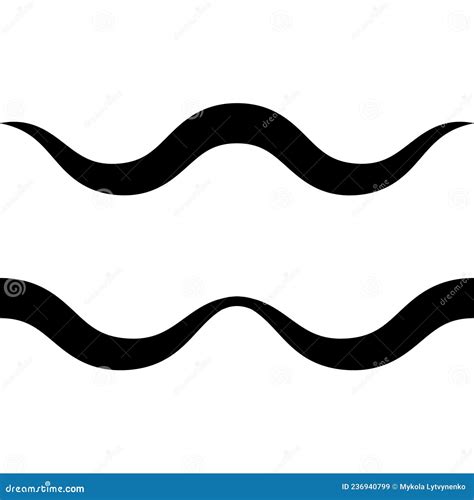 Curved Calligraphic Wavy Line Vector Ribbon As Calligraphy Travel