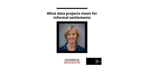 What Data Projects Mean For Informal Settlements United Nations Innovation Technology