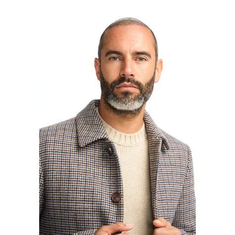 Eddie Mens Tan Brown Wool Blend Tweed Overcoat Buy Online Happy