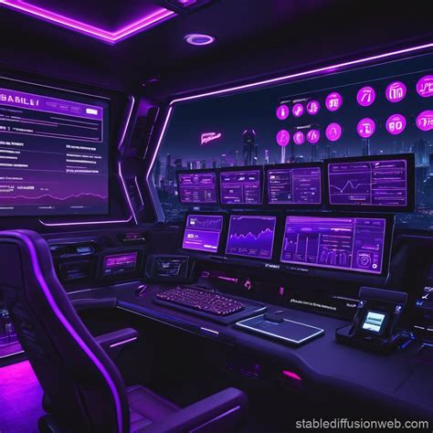 Purple Professional Startup Dashboard Stable Diffusion Online