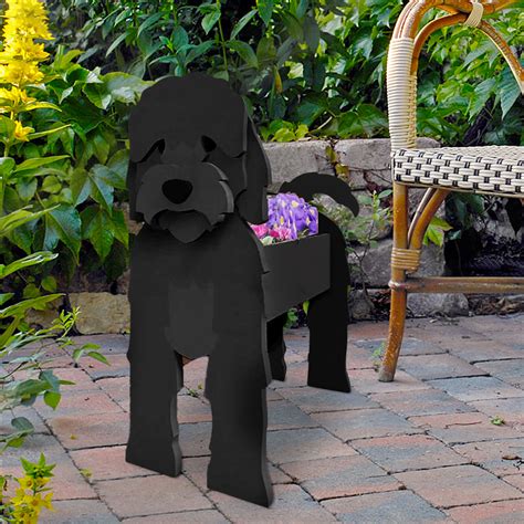 Black Cockapoo Planter