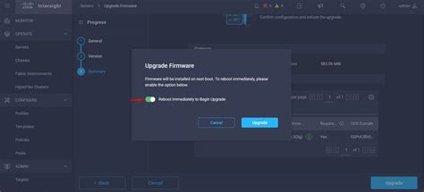 Upgrade Infrastructure And Server Firmware In Intersight Managed Mode